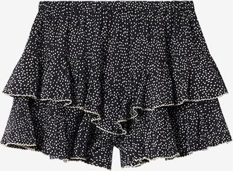 Isabel Marant Short Jocadia - Femme - Noir Et &Eacute;cru - Taille34 - Marant &Eacute;toile