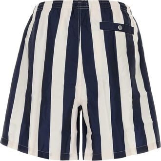 Ami Stripes Swimming Shorts - Navy