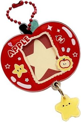 Generic Porte-Cl&eacute;s Photo | Souvenir Fruit Mignon,Porte-Cl&eacute;s Avec Insertion De Photo - pour Sac Portefeuille Sac &agrave; Dos Ados Adultes Voyage Quotidien F&ecirc;te Conce