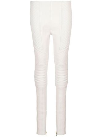 Balmain Eng anliegende Lederhose - Nude