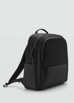 Mango Sac &agrave; dos multifonction poches noir - Homme - Taille unique - MANGO MAN