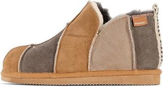 Shepherd of Sweden - Anton Sheepskin Slippers - Men - 100% Real Sheepskin - Comfort - Soft and Warm, Patchwork Limited Edition, 43 EU
