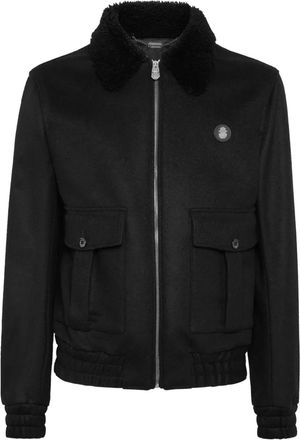 Billionaire Boys Club veste bomber en peau lainée - Noir