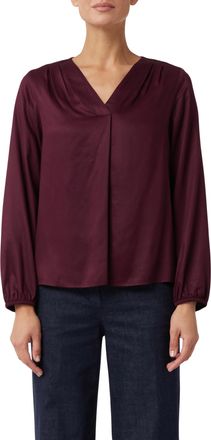 Comma Satinierte Viskose-Bluse mit Faltendetails