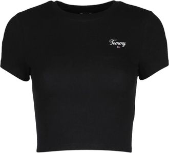 Tommy Jeans Femme, Tops, Noir, Taille: 42 FR T-shirts d&eacute;contract&eacute;s pour un usage quotidien