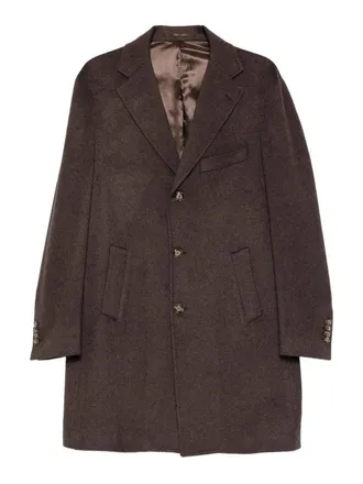 Barba Manteau Au Genou - Marron Fonc&eacute;