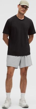 lululemon Mile Maker Run Crew Shorts mit Liner aus -Stoff für Männer - 15 cm - Größe L in Silver Drop