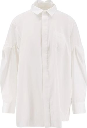 sacai Femme, Blouses et Chemises, Blanc, Taille: 38 FR Poplin Shirt