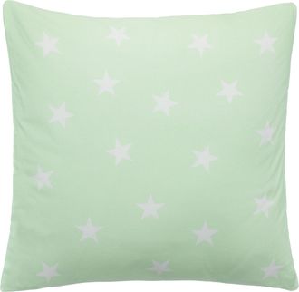Brandsseller Dekokissen Zierkissen Couchkissen Sofakissen Motivkissen Sternenmuster - mit Füllung kuschelig und weich - Größe: 45x45 cm - Blassgrün