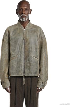 Ziggy Chen Leather Bomber Jacket