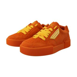 Dolce & Gabbana Portofino Wildleder-Sneaker - - Shoes - Damen - Orange - 36 EU