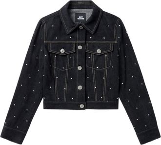 Sjyp Tweed-Jacke mit Strass - Schwarz