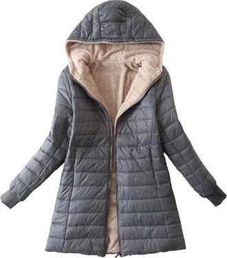 Generic Manteaux dhiver pour femmes, veste parka &agrave; capuche chaude doubl&eacute;e en polaire &eacute;paisse - Veste matelass&eacute;e grande taille pour femmes, manteau parka imper