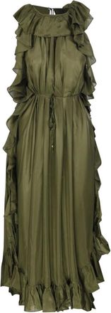 Zimmermann Femme, Robes, Vert, Taille: 38 FR Cascadian Ruffle Midi Dress