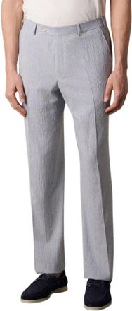 Brooks Brothers Homme, Pantalons, Bleu, Taille: W36 Seersucker Pantalons