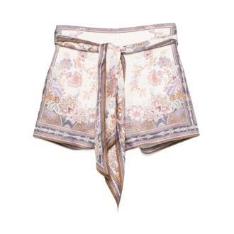 Zimmermann Femme, Shorts, Beige, Taille: 42 FR Luna Printed Drill Mini Short