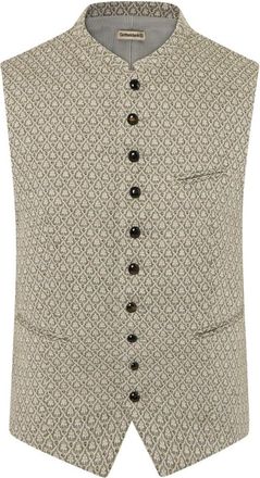 Gottseidank Trachtenweste Konstantin mit floralem Muster und Leinenanteil in