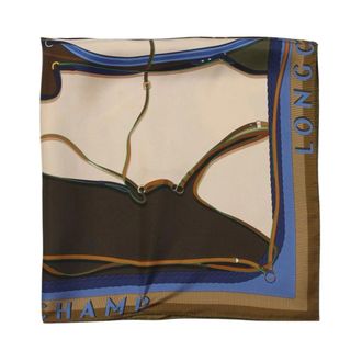 Longchamp Femme, Accessoires, Multicolore, Taille: ONE Size Foulard en soie imprim&eacute;e