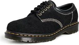 Dr. Martens Bottes basses longues en daim noir pour femme, noir, 11 Women/10 Men