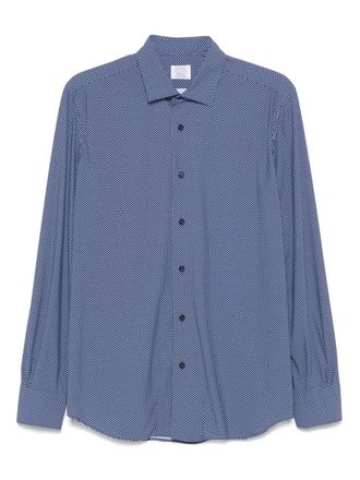 Mazzarelli Hemd mit Print - Blau