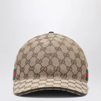 Gucci Beige Baseballkappe mit GG-Muster