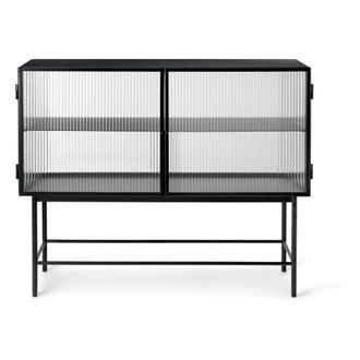 Ferm Living Buffet Haze, en verre stri&eacute; et m&eacute;tal Ferm Living