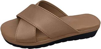 Generic SummerWomens Sandales ouvertes mode compensées Toe Chaussures romaines Bas de plage Pantoufles épaisses Sandales pour femme Sandales compensées pour f