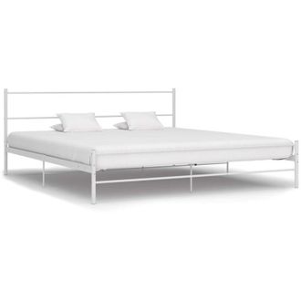 vidaXL Bettgestell Wei&szlig; Metall 160&times;200 cm Vidaxl