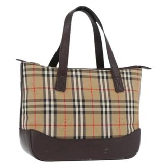 Burberry Sac &agrave; main mini vintage en toile Pre-owned - Femme - Pre-owned - Beige - Taille: ONE Size