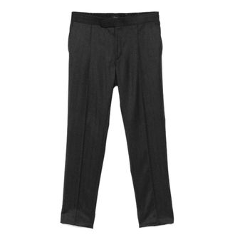 Brioni Holzkohle Wollfischgr&auml;tenhose - - Trousers - Herren - Grau - L