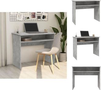 vidaXL Schreibtisch Betongrau 90x50x74 cm Holzwerkstoff - Schreibtisch - Holzwerkstoff Schreibtisch - Moderner Schreibtisch - Grauer Schreibtisch - Kleiner