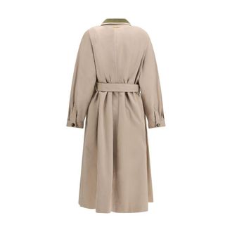 Marni Cotton Gabardine Trench Coat - Beige