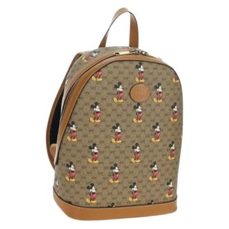 Gucci Sac &agrave; dos Pre-owned Vintage Micro Small GG Canvas - Femme - Pre-owned - Beige - Taille: ONE Size