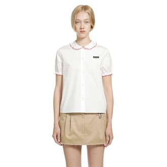 Miu Miu Embroidered Poplin Shirt