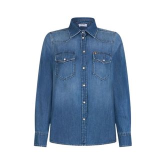 Liu Jo Damen, Blusen & Hemden, Blau, SGr&ouml;&szlig;e