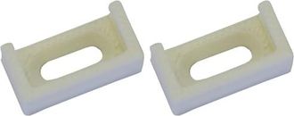 Gardinia Tr&auml;ger f&uuml;r Falzmontage wei&szlig;, Plastik, 1.5 x 1 x 0.5 cm, 4-Einheiten, 33420 (Packung mit 2)