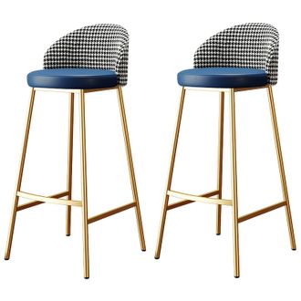 Generic 26/30 Zoll Barhocker, Barst&uuml;hle mit gebogener R&uuml;ckenlehne und Fu&szlig;st&uuml;tze, Tresenhocker mit PU-Lederbezug, hohe St&uuml;hle f&uuml;r K&uuml;cheninseln und Fr&uuml;hst&uuml;cksbe