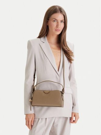 Calvin Klein Handtasche Emblem Trio Top Handle Camera Ba LV04F3370G Beige