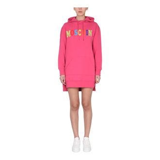 Moschino Femme, Robes, Rose, Taille: 36 FR Robe Logo Multicolor