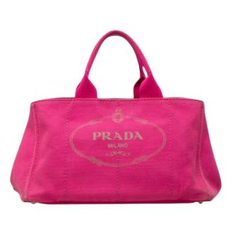 Prada Pre-owned Canvas Satchel - Femme - Pre-owned - Rose - Taille: ONE Size