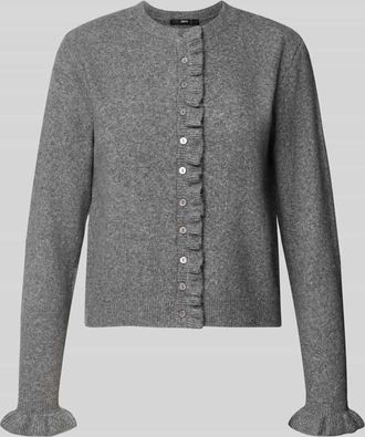 Zero Regular Fit Strickjacke aus elastischem Baumwoll-Mix
