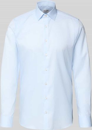 Olymp Level 5 Slim Fit Business-Hemd mit Strukturmuster und Kentkragen