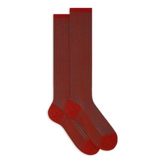 Gallo Gallo, Femme, Sous-vêtements, Multicolore, Taille: XS Chaussettes longues en coton orange pour femmes