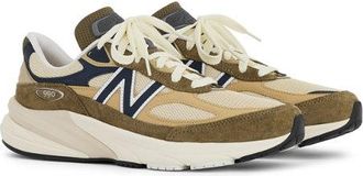 New Balance Unisexe Made in USA 990v6 en Vert/Beige/Bleu, Su&egrave;de/Mesh, Taille 38 Large