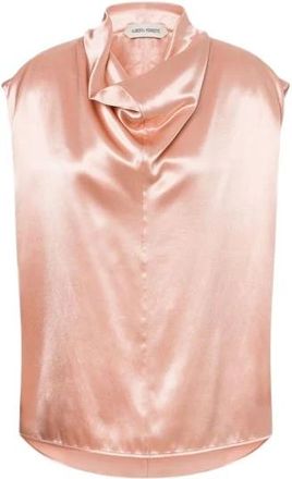 Alberta Ferretti Femme, Tops, Rose, Taille: 40 FR Glossy Satin Top