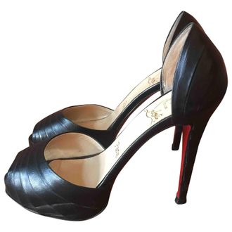 Christian Louboutin Nappa Leather Armadillo Peep-toe Pumps Heels Size 36.5
