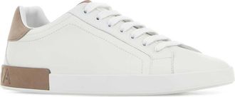 Dolce & Gabbana Nappa and Nubuck Leather Sneaker - White