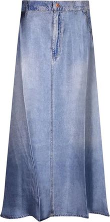 Pierre-Louis Mascia Femme, Jupes, Bleu, Taille: 38 FR Denim Skirts
