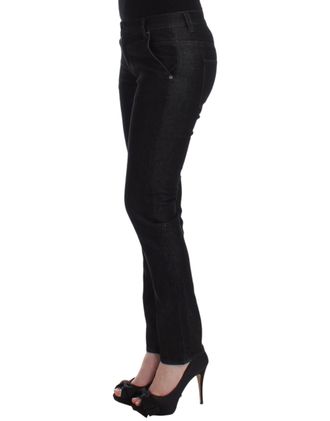 Ermanno Scervino Womens Black Slim Jeans Denim Pants Skinny Leg Stretch Cotton