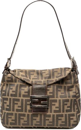 Fendi sac porté épaule Double Flap Zucca (20e siècle) - Marron